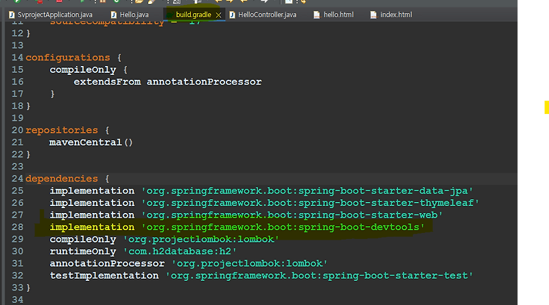 sts4 - spring boot 자동 리로드 시키는법
