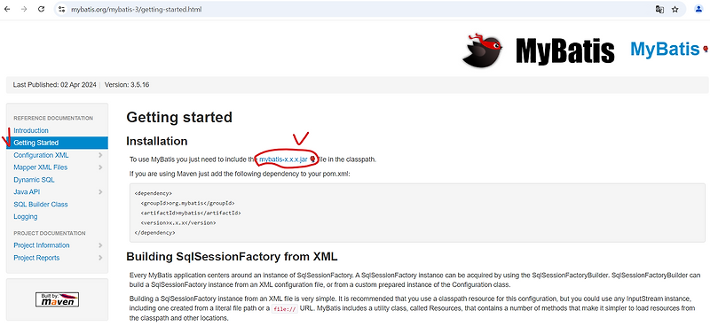 mybatis 사이트/ mybatis-3.5.14.jar 다운로드