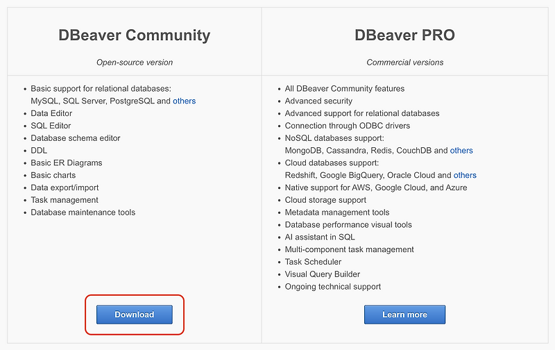 DBeaver 설치 및 실행해보기