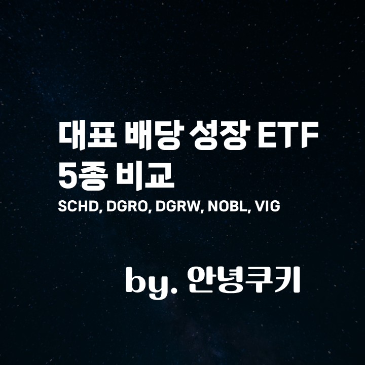 ETF 비교 (SCHD, DGRO, DGRW, NOBL, VIG)