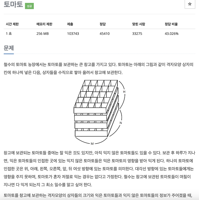[BOJ / 백준 7569번][PYTHON] 토마토 - (BFS, 3차원 배열)