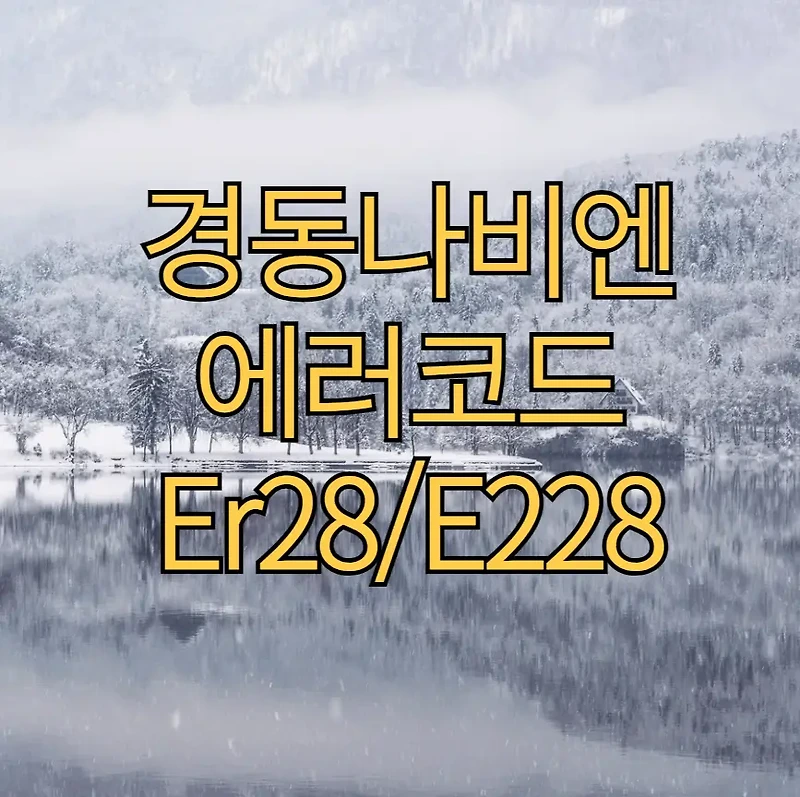 경동나비엔 가스보일러 에러코드 Er28/E228 뜰때 원인과 해결방법