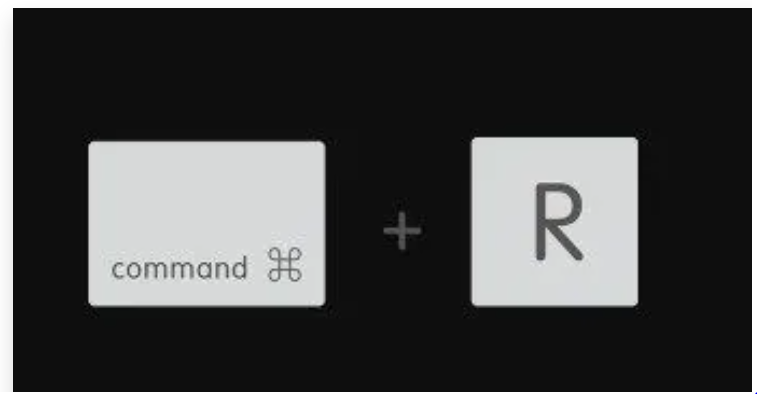 맥북 command(⌘) + R 키