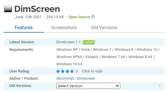 DimScreen 무료 다운로드