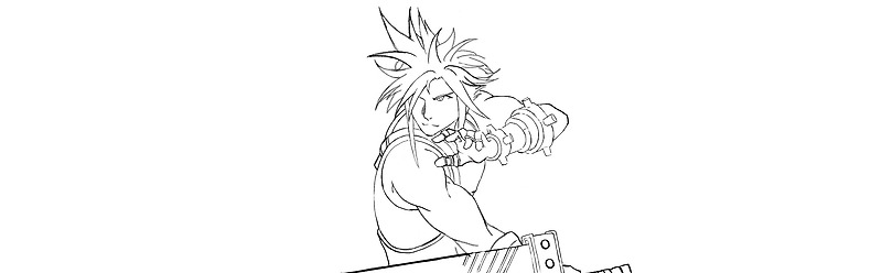 FF7 Remake 클라우드 스트라이프 - 디지털 드로잉 [Digital Drawing]