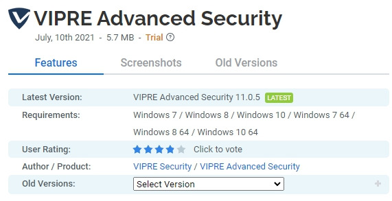 VIPRE Advanced Security 무료 다운로드