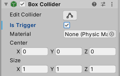 Box Collider- is Trigger