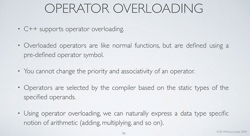 Lecture 2 - Operator, Overloading and Vector :: 울부짖는 컴공생의 공간