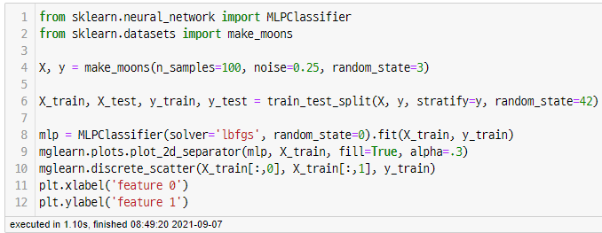 사이킷런 신경망, neural_network, MLPClassifier