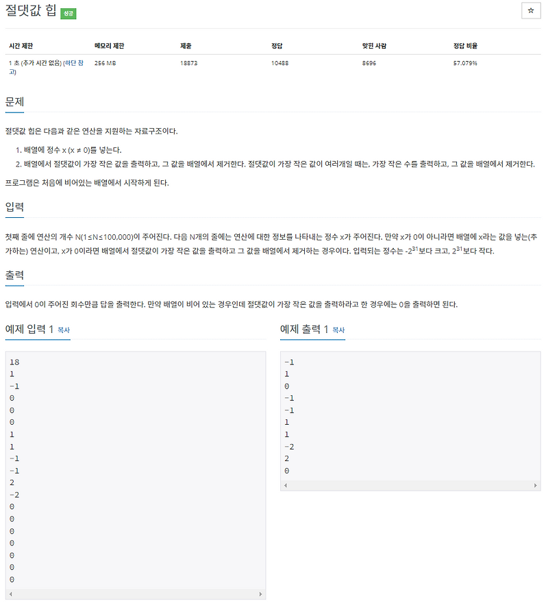 [Baekjoon/Python] 11286번: 절댓값 힙 - 효과는 굉장했다!