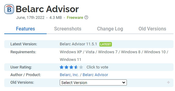 Belarc Advisor 무료 다운로드