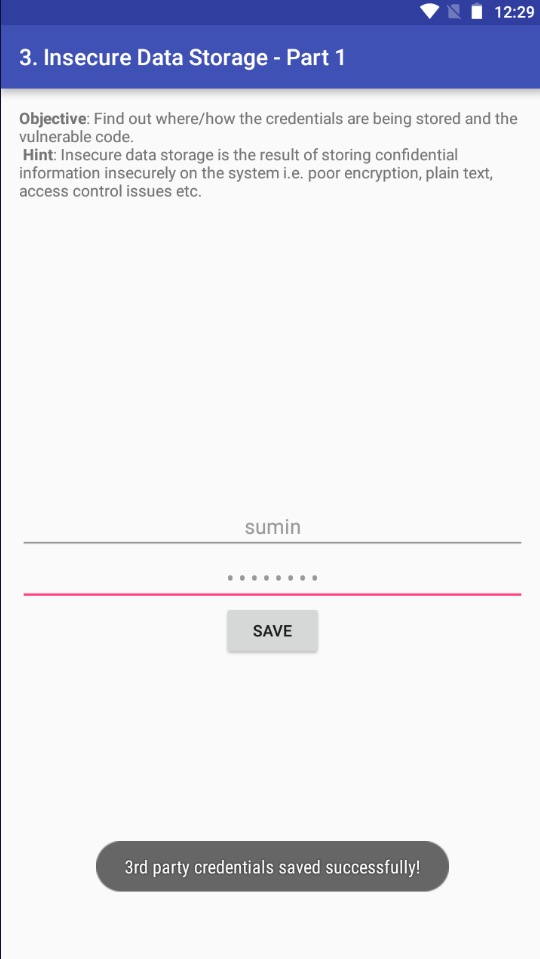 [DIVA] Insecure Data Storage - Part1 (안전하지 않은 데이터 저장) | 안드로이드 앱 취약점 실습