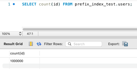 [MySQL] prefix index로 조회속도 최적화