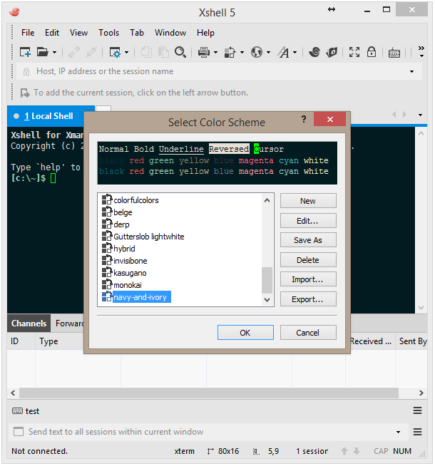 Xshell Color Scheme - 으어