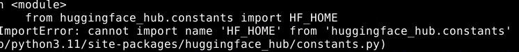 에러 해결 Importerror Cannot Import Name Hfhome From Huggingfacehub 