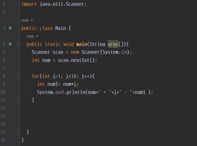 백준 2739번 '구구단' (JAVA 11)