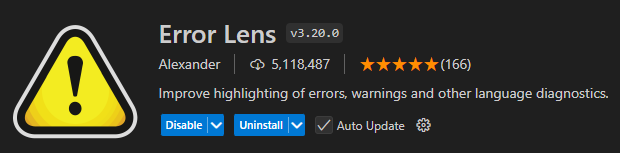 VSCode lint 메시지를 인라인으로 보는 방법 (Error Lens)
