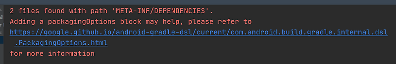 More than one file was found with OS independent path 'META-INF/INDEX.LIST' 해결 방법