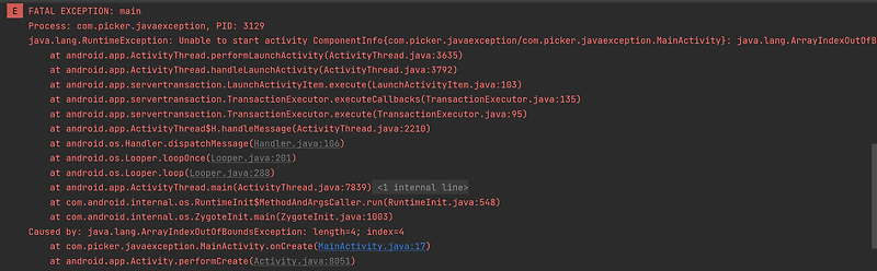 [해결완료] java.lang.ArrayIndexOutOfBoundsException