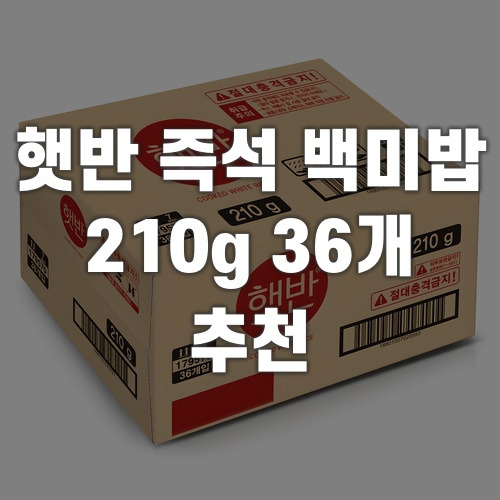 햇반 즉석 백미밥, 210g, 36개 추천