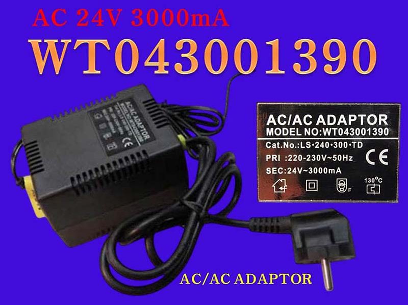 아답터 AC24V 3000mA AC to AC 트랜스방식 AC 24V 3A 출력측 리드형 Trans Type LS 240 300 ...