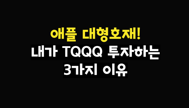 애플, 자체 데이터센터로 AI 시대 본격 개시! TQQQ 투자하는 3가지 이유