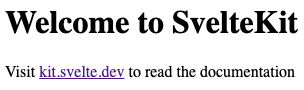 [Svelte] Getting Started with SvelteKit