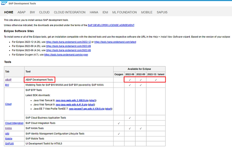 [SAP/ABAP] Installation ABAP Development Tools (ADT) on Eclipse