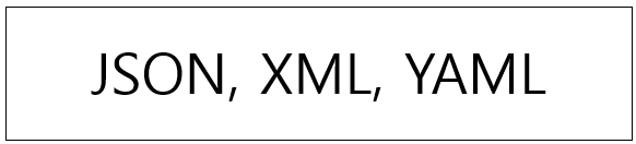 JSON, XML, YAML