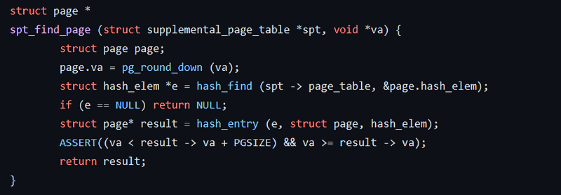 Pintos Project3: Virtual Memory