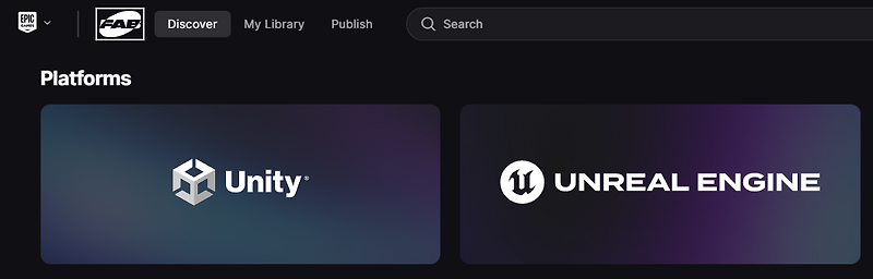 Unreal FAB에 Unity 플랫폼이 추가되었다
