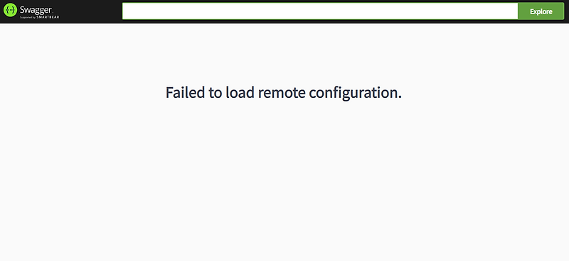 Swagger 접근 에러 - Failed to load remote configuration.
