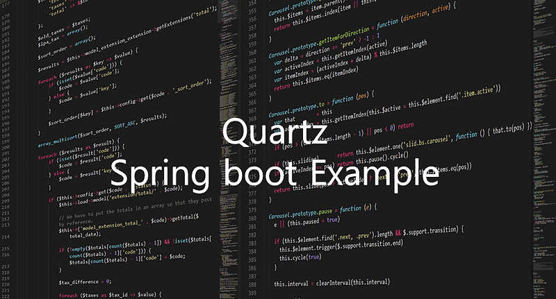 [JAVA] Quartz - Spring boot Example
