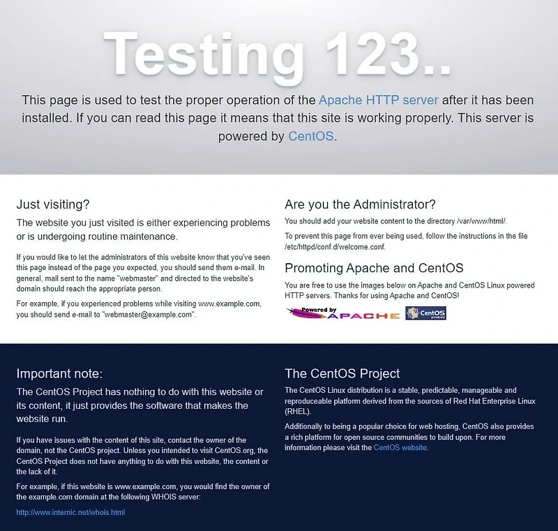 CentOS 7 리눅스에 Apache HTTP Web Server 2.4.6 설치하기