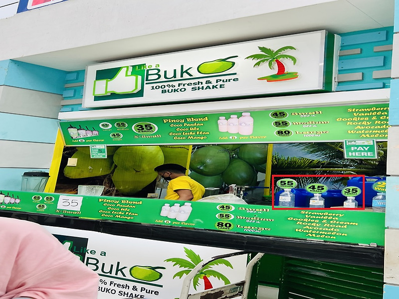 [필리핀/세부/모알보알] 눈이 휘둥그래질 만큼 맛있었던 Buko shake 코코넛주스