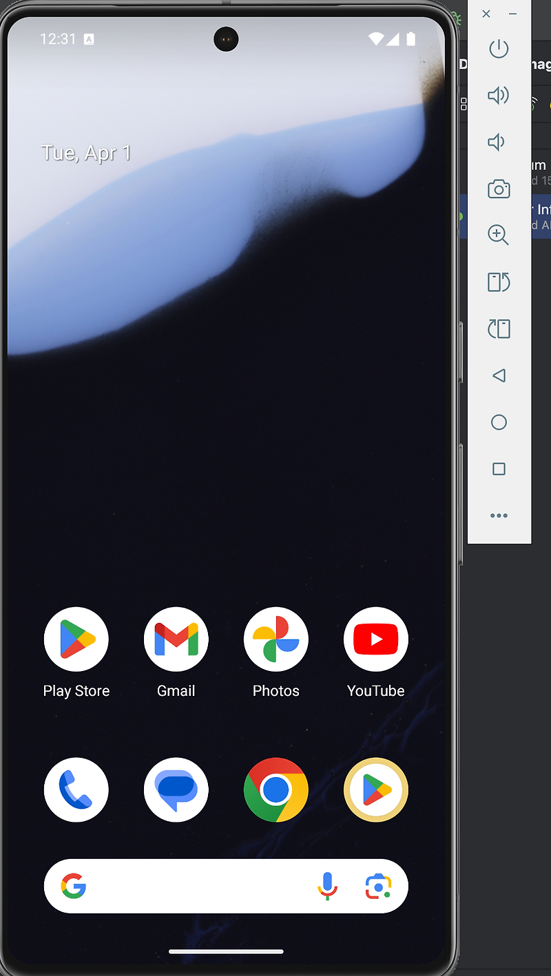 Flutter Emulator 설정 - 창 위에 뜨게 하기