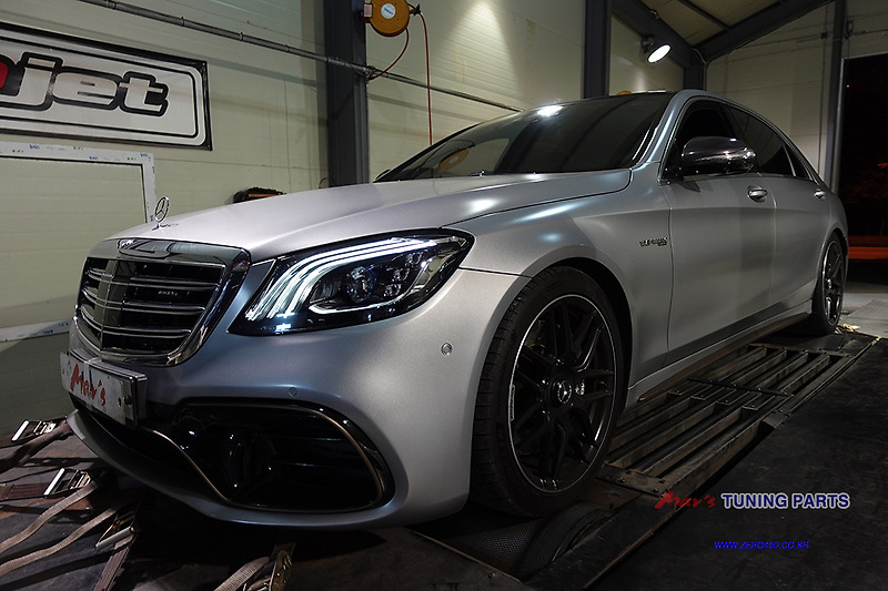 4.0T 벤츠 W222 AMG S63 마르스 ECU+TCU+팝사운드 맵핑! 휠마력 140HP 상승!