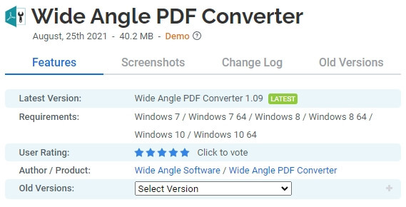 Wide Angle PDF Converter 무료 다운로드
