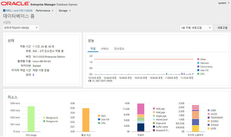 Oracle 19c em express 사용기