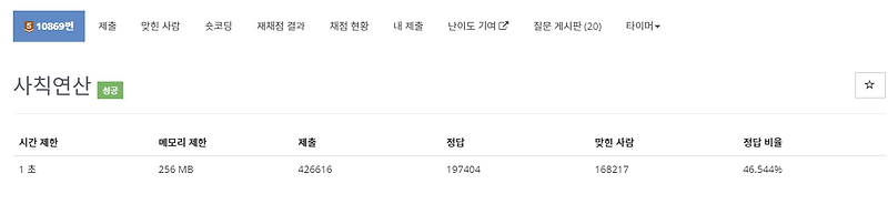 [ BOJ ] 10869 : 사칙연산 ( BRONZE 5 ) / C, C++, Python, Java