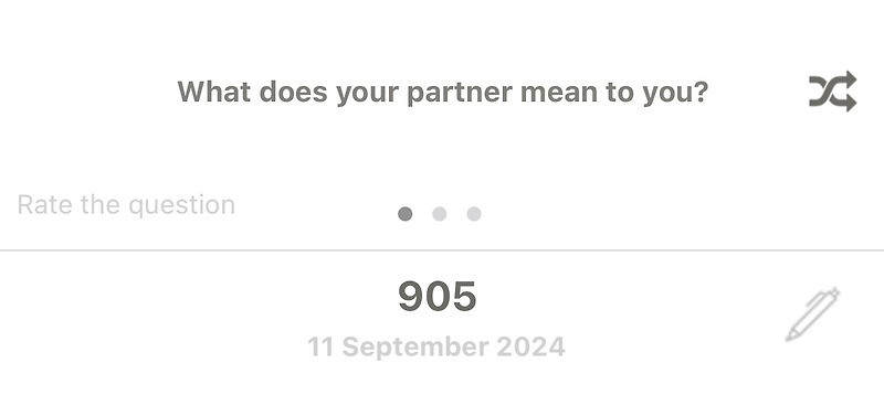 Question Diary 240911WED: Q905