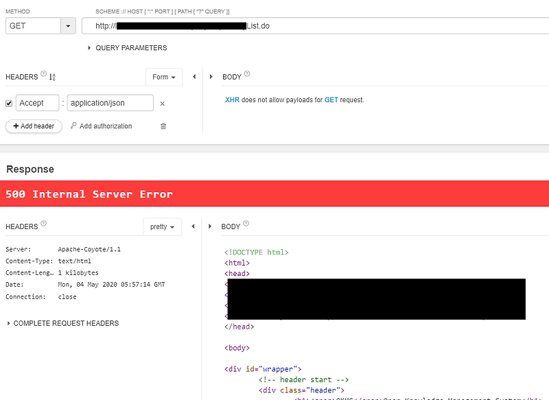 Unexpected character