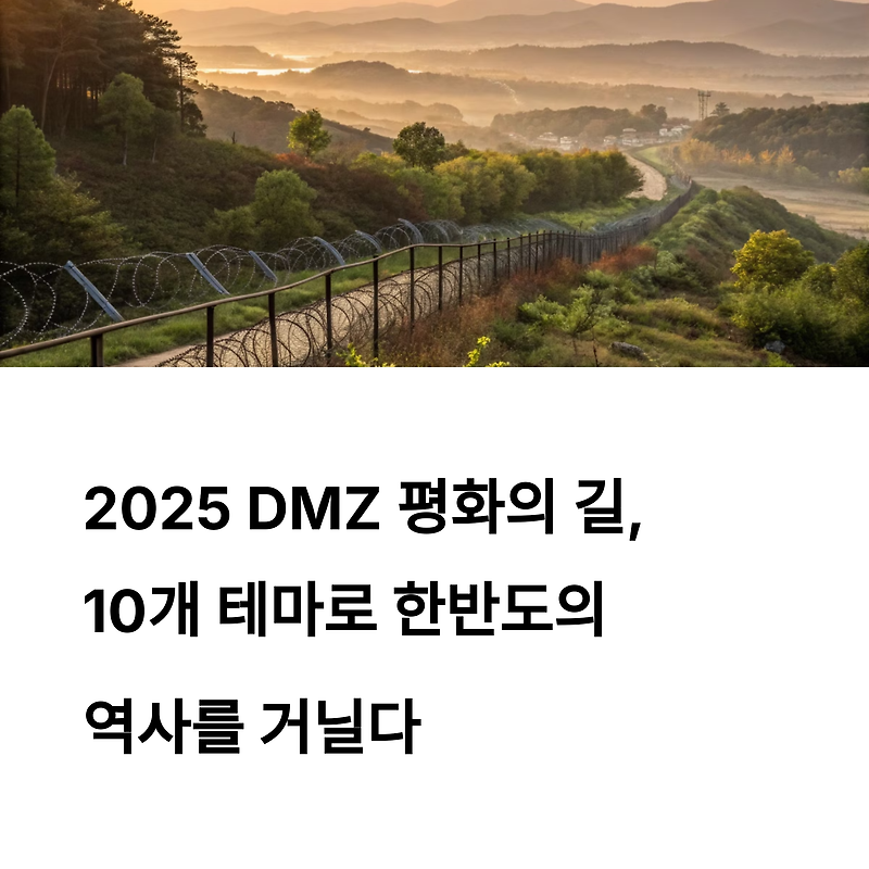 2025년 봄 DMZ 평화의 길 전면 개방! 10개 테마노선 총정리