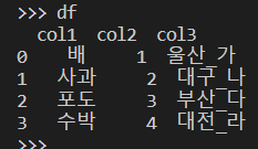 python ) pandas dataframe split 문자열 나누기 str.split() in python