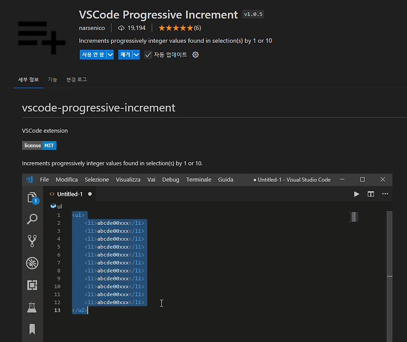 VS code 확장프로그램 - 일련번호 입력하기