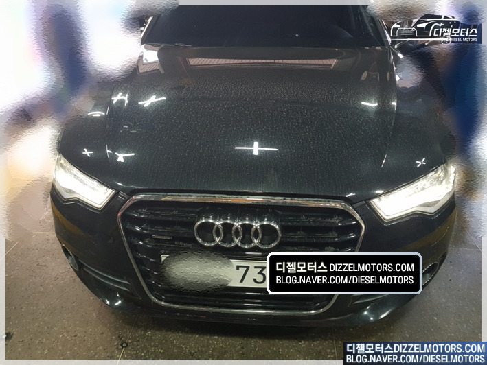 아우디 A6/엔진체크등 점등 증상 방문-DPF 탈거 클리닝,BBN 카본 수소 클리닝