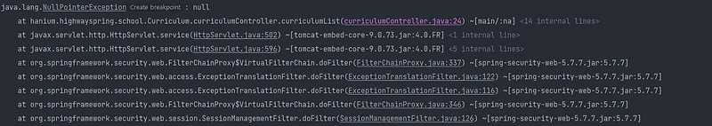 🚨ERROR - [spring boot] java.lang.NullPointerException : null
