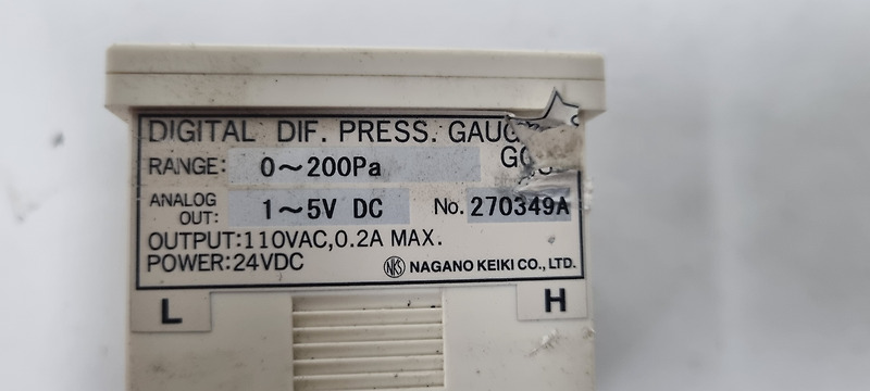 NAGANO KEIKI DIGITAL DIF. PRESS GAUGE GC62