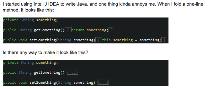 Intellij Code Folding 해제