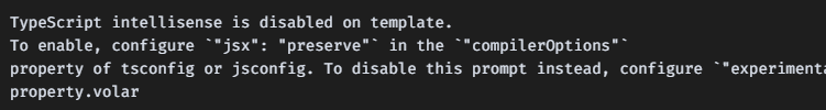 [error] TypeScript intellisense is disabled on template. :: 노트 메모